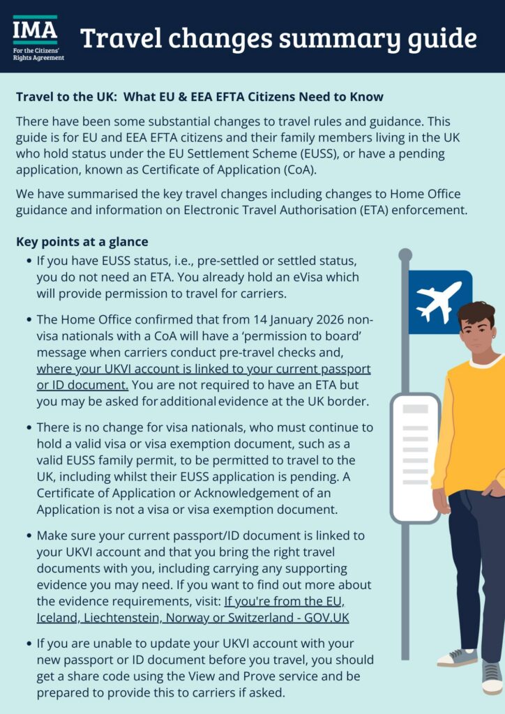 Travel changes summary guide - Independent Monitoring Authority for the ...